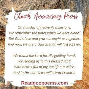 Church Anniversary Poems to Celebrate Your Milestone