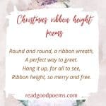 5 Festive Christmas Ribbon Height Poems